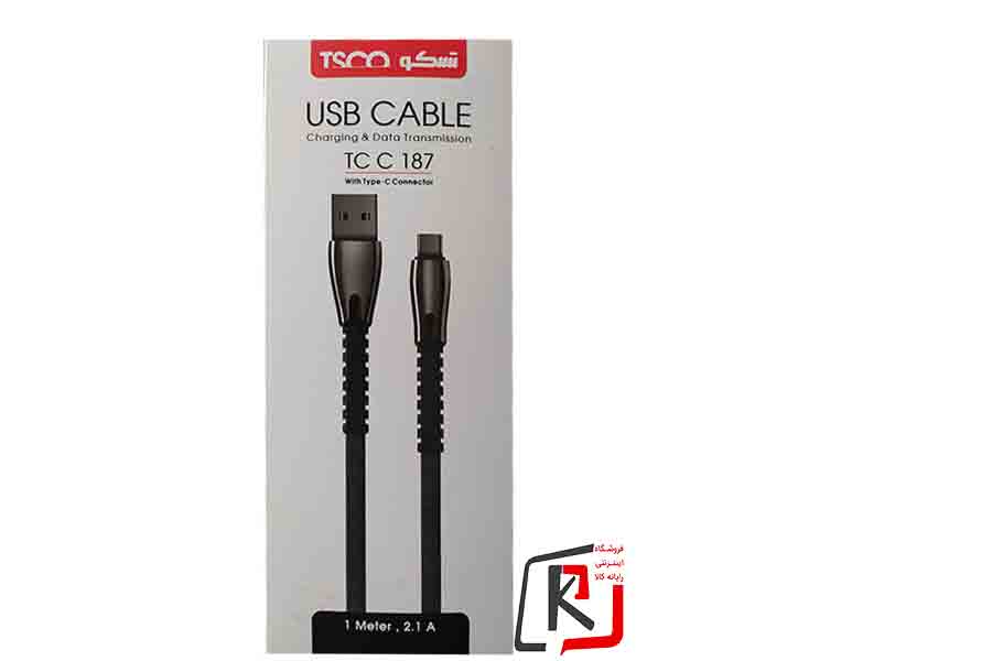 کابل تبدیل USB به USB-C تسکو مدل TCC 187 | فروشگاه اینترنتی رایانه کالا